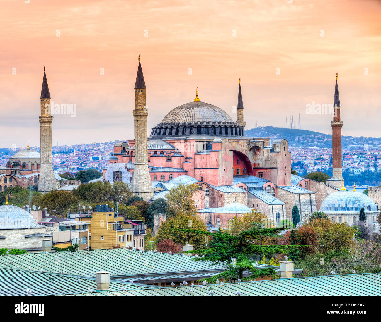 Hagia Sophia in Istanbul. The world famous monument of Byzantine ...