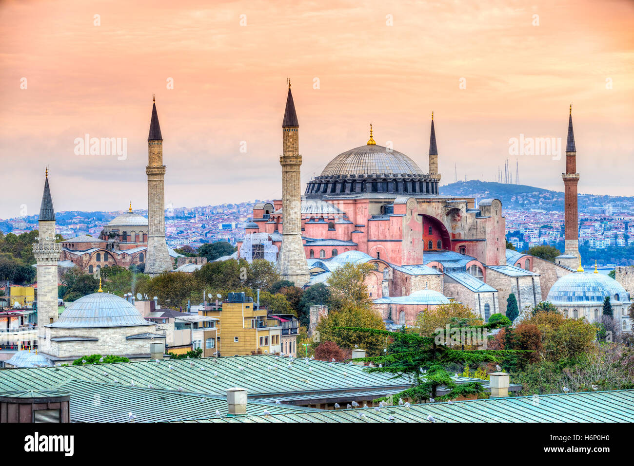 Hagia Sophia in Istanbul. The world famous monument of Byzantine ...