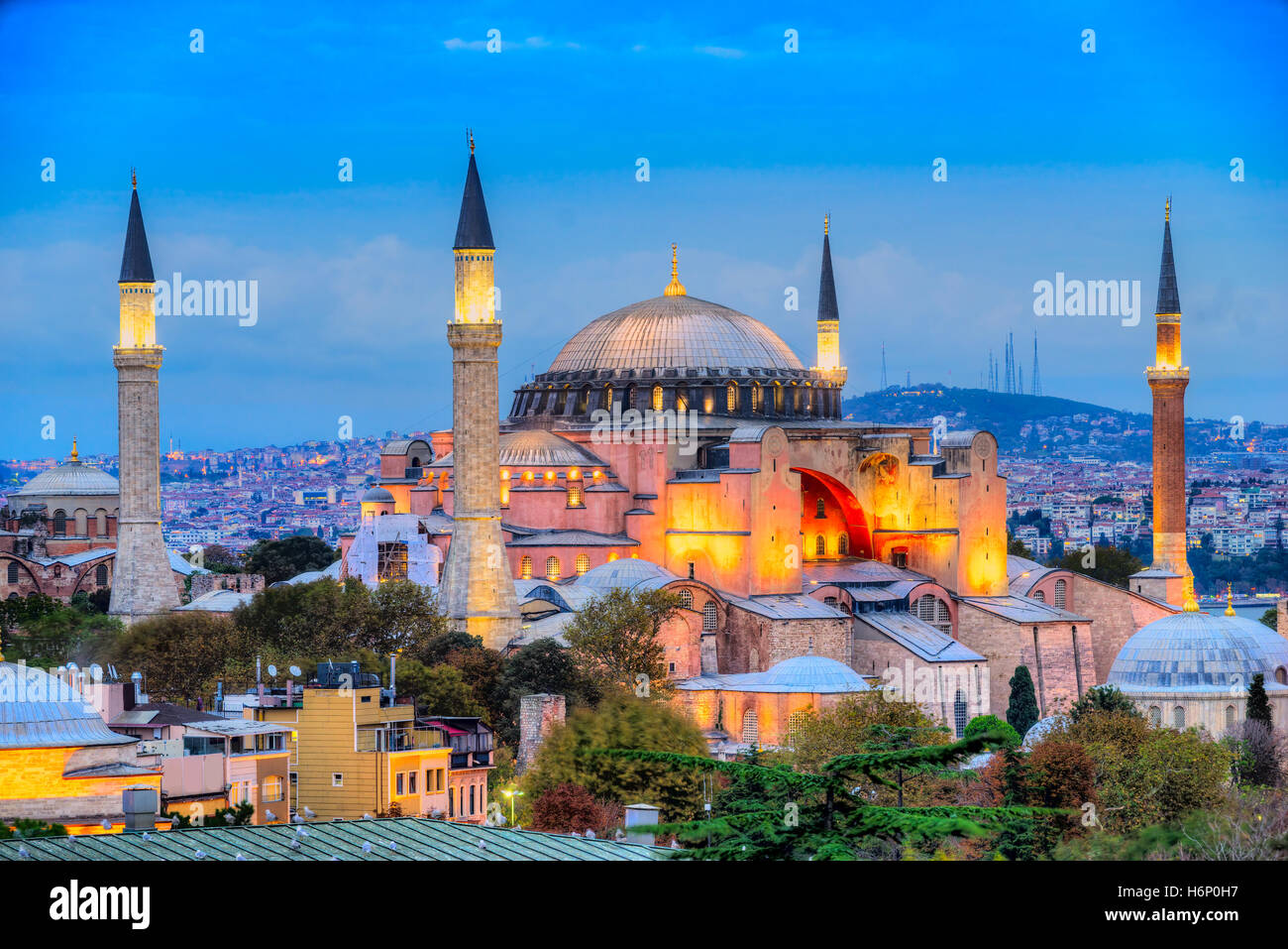 Hagia Sophia in Istanbul. The world famous monument of Byzantine ...