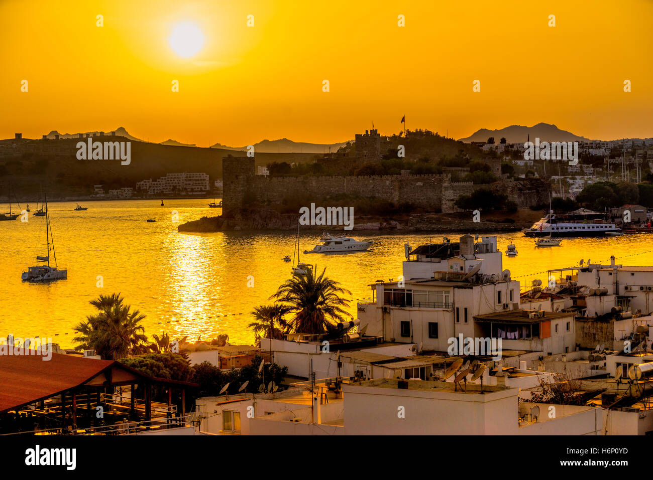 View of Bodrum Castle at Sunset, Turkey Stock Photo - Alamy
