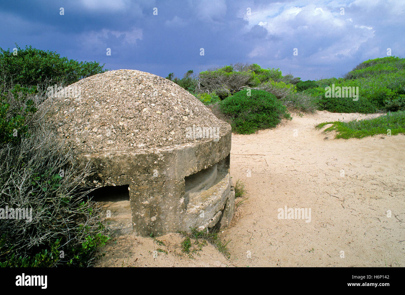 Small watchtower of the second world war along the coast of Marina di ...
