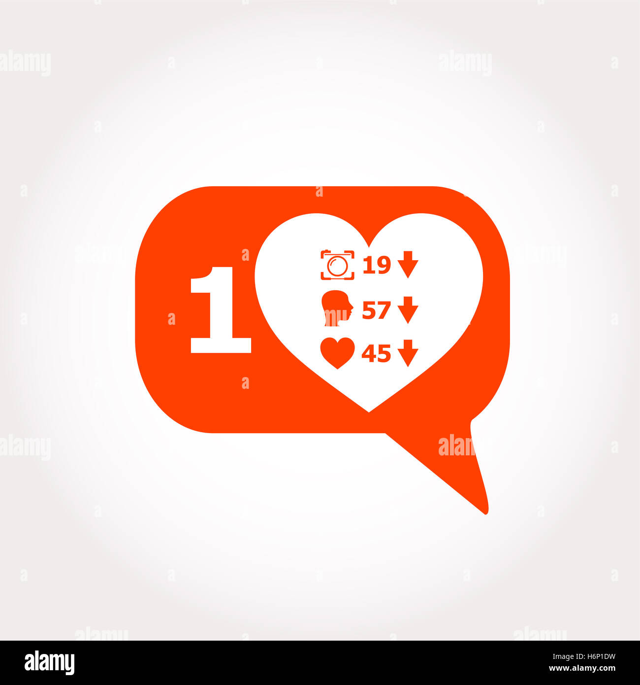 comment icons isolated on white background, like counter notification ...