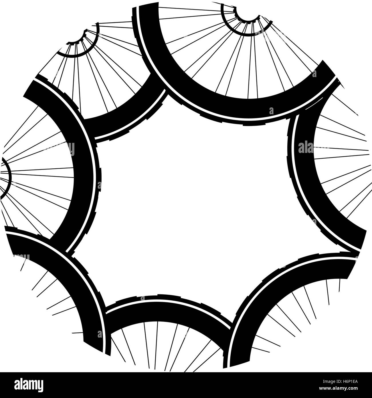bicycle wheels pattern isolated on white background Stock Photo - Alamy