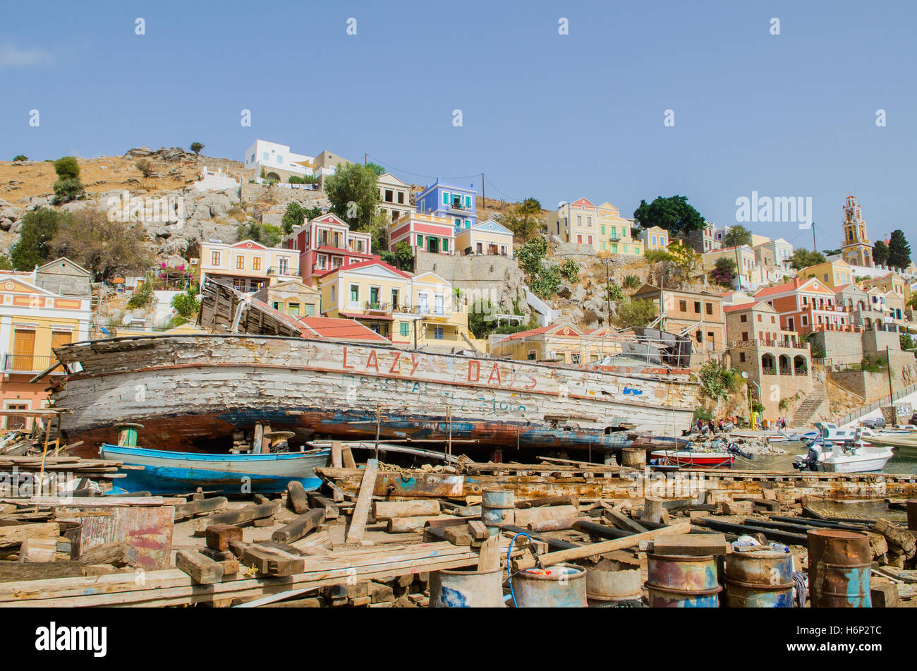 Greek island Symi - Greece Stock Photo - Alamy