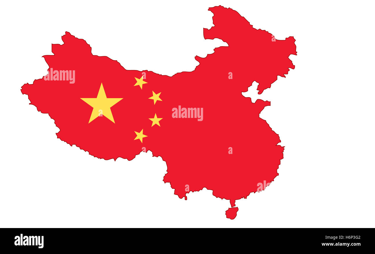 Communist china map Cut Out Stock Images & Pictures - Alamy