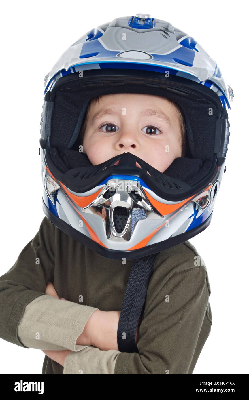 Boy with motorcycle helmet hi-res stock photography and images - Alamy