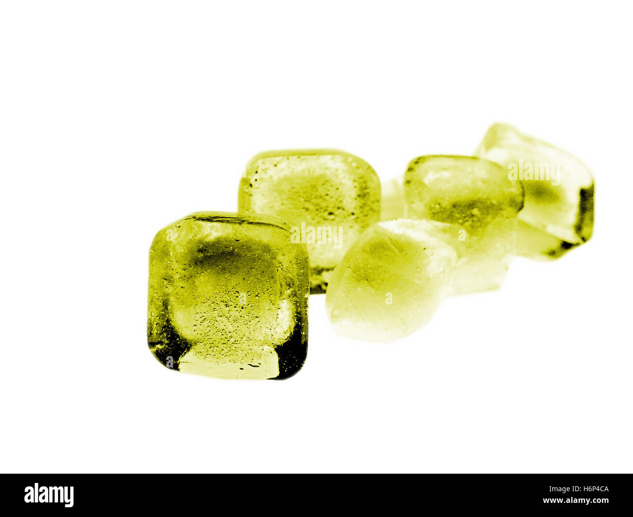 yellow ice cube Stock Photo - Alamy