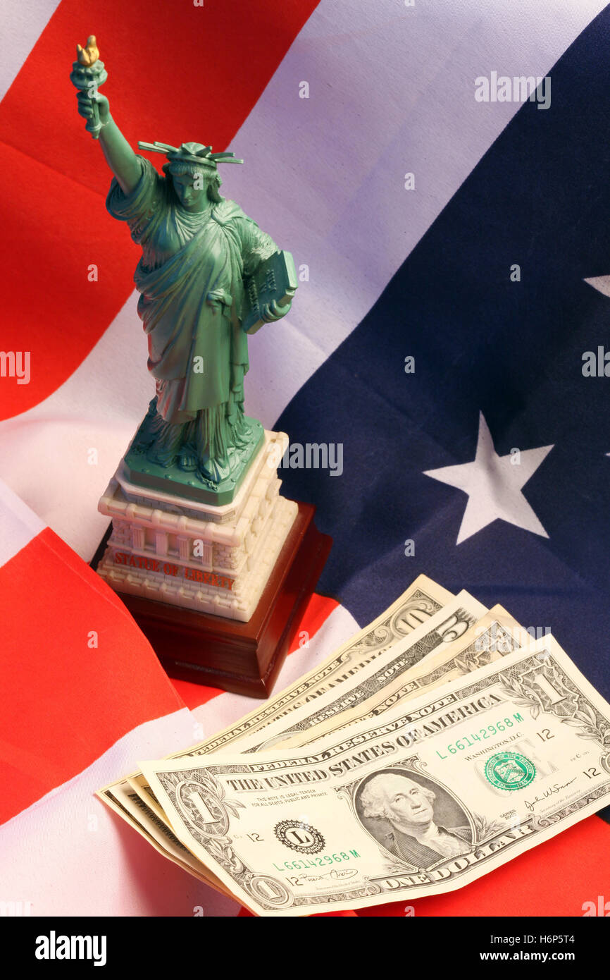 Statue Of Liberty Holding Money