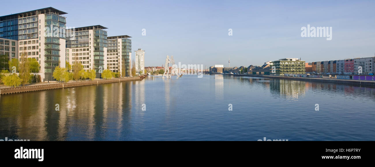 panorama of river spree in berlin Stock Photo - Alamy