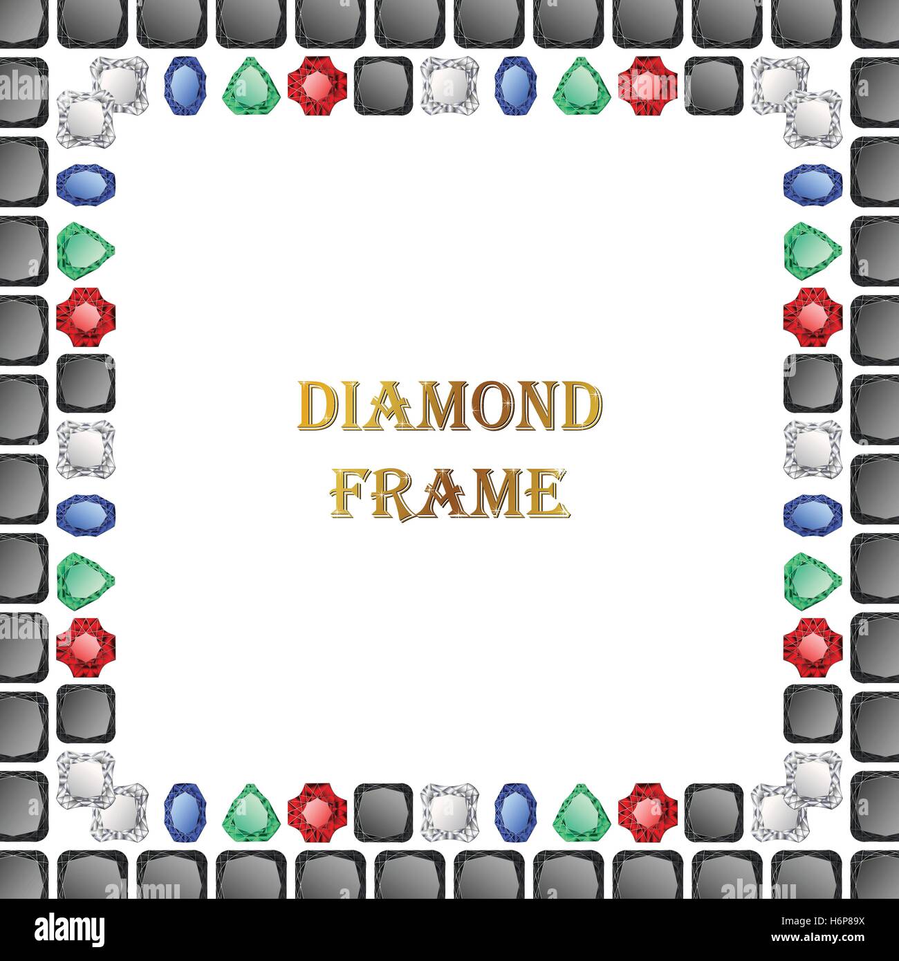 Diamonds square frame Stock Vector Image & Art - Alamy