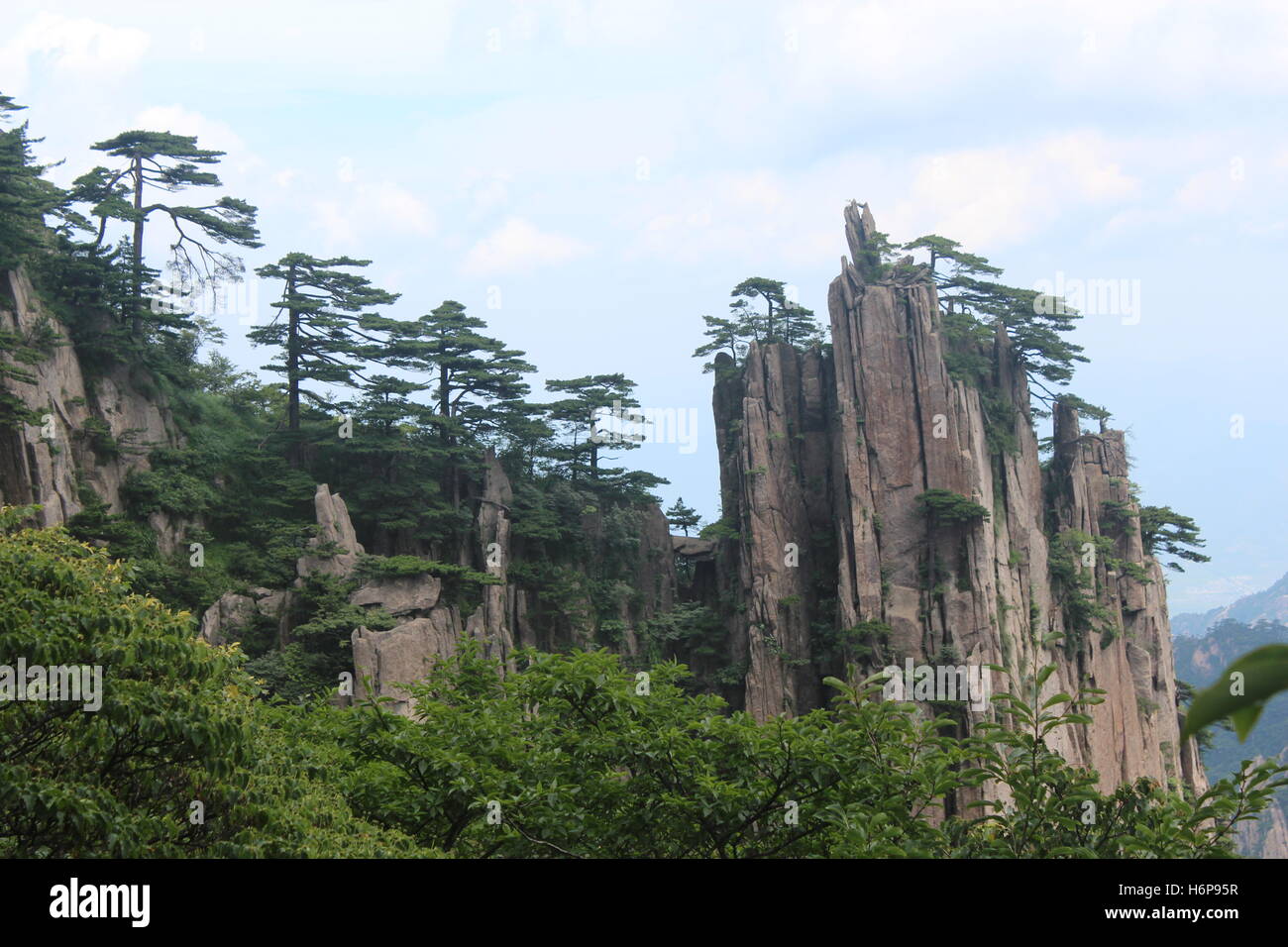 Interesting rocks and trees in Huangshan (Yellow mountains), Anhui ...