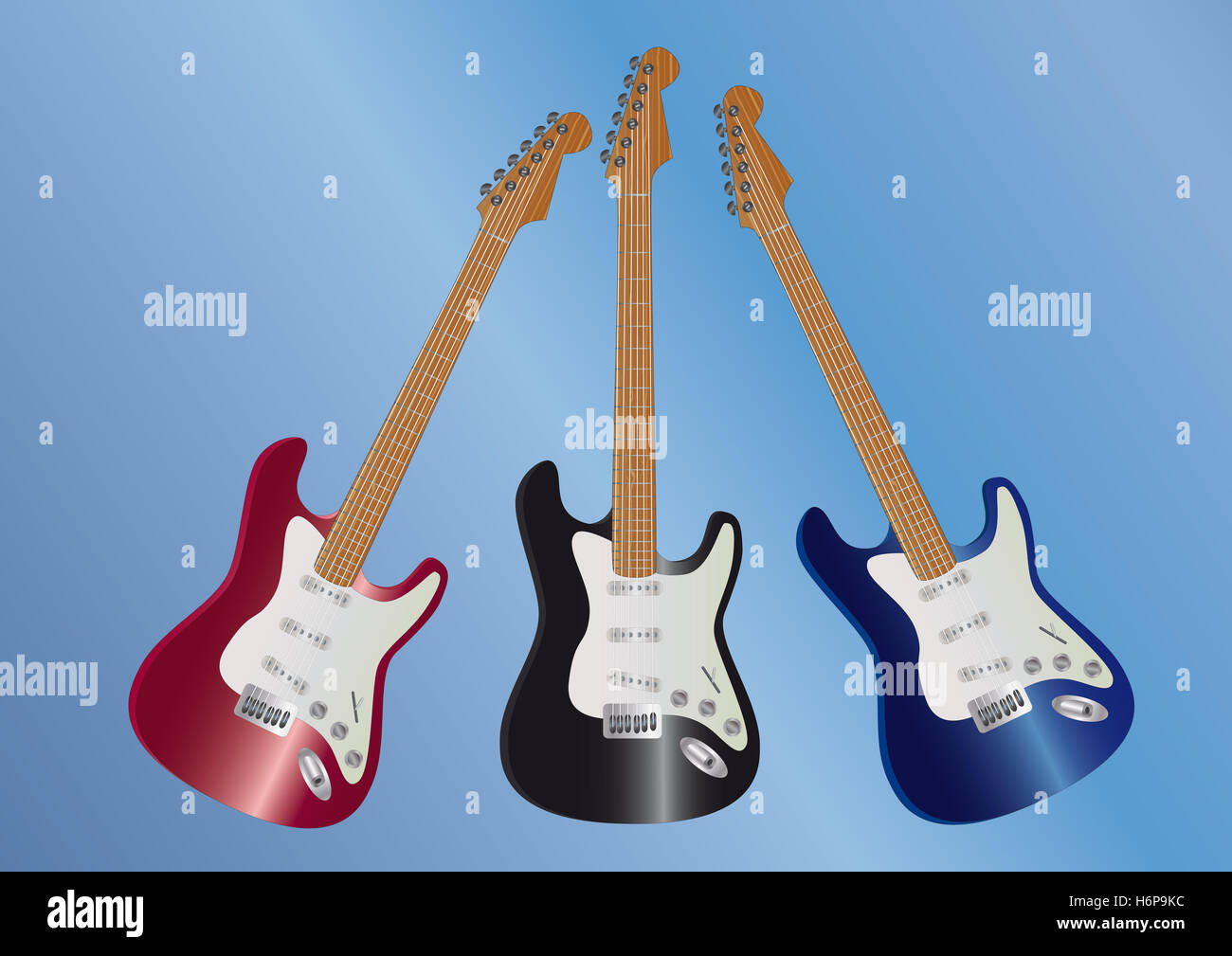 3 guitars hi-res stock photography and images - Alamy