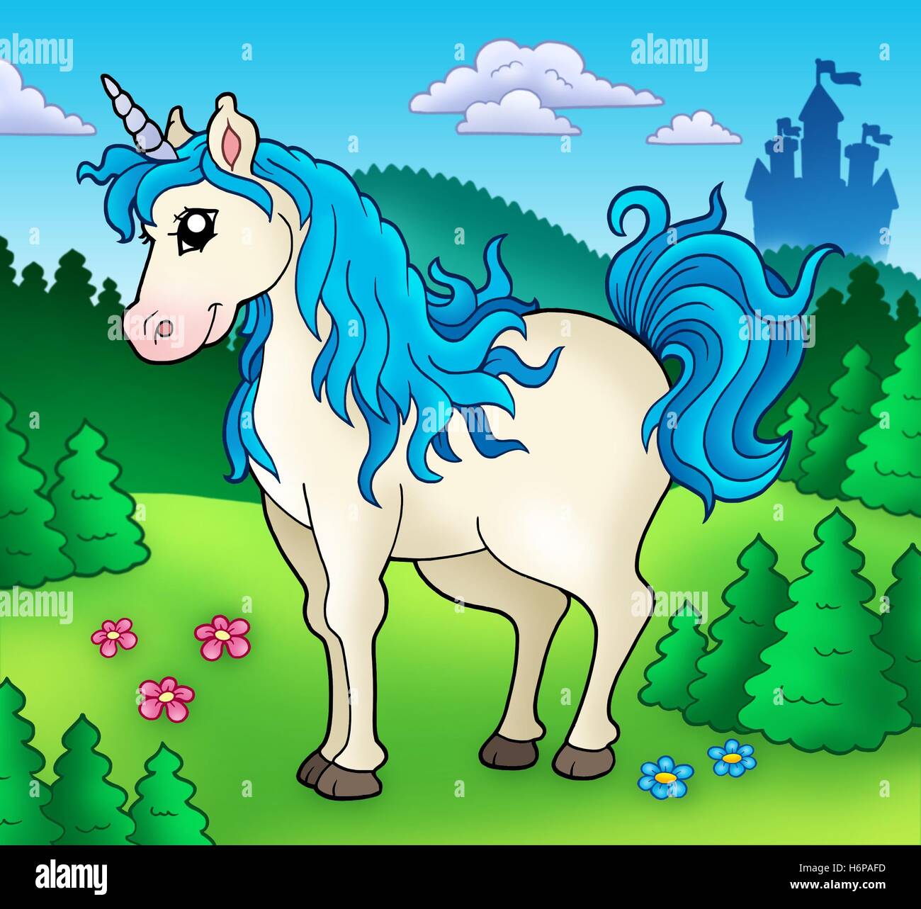 Unicorn illustration hi-res stock photography and images - Alamy