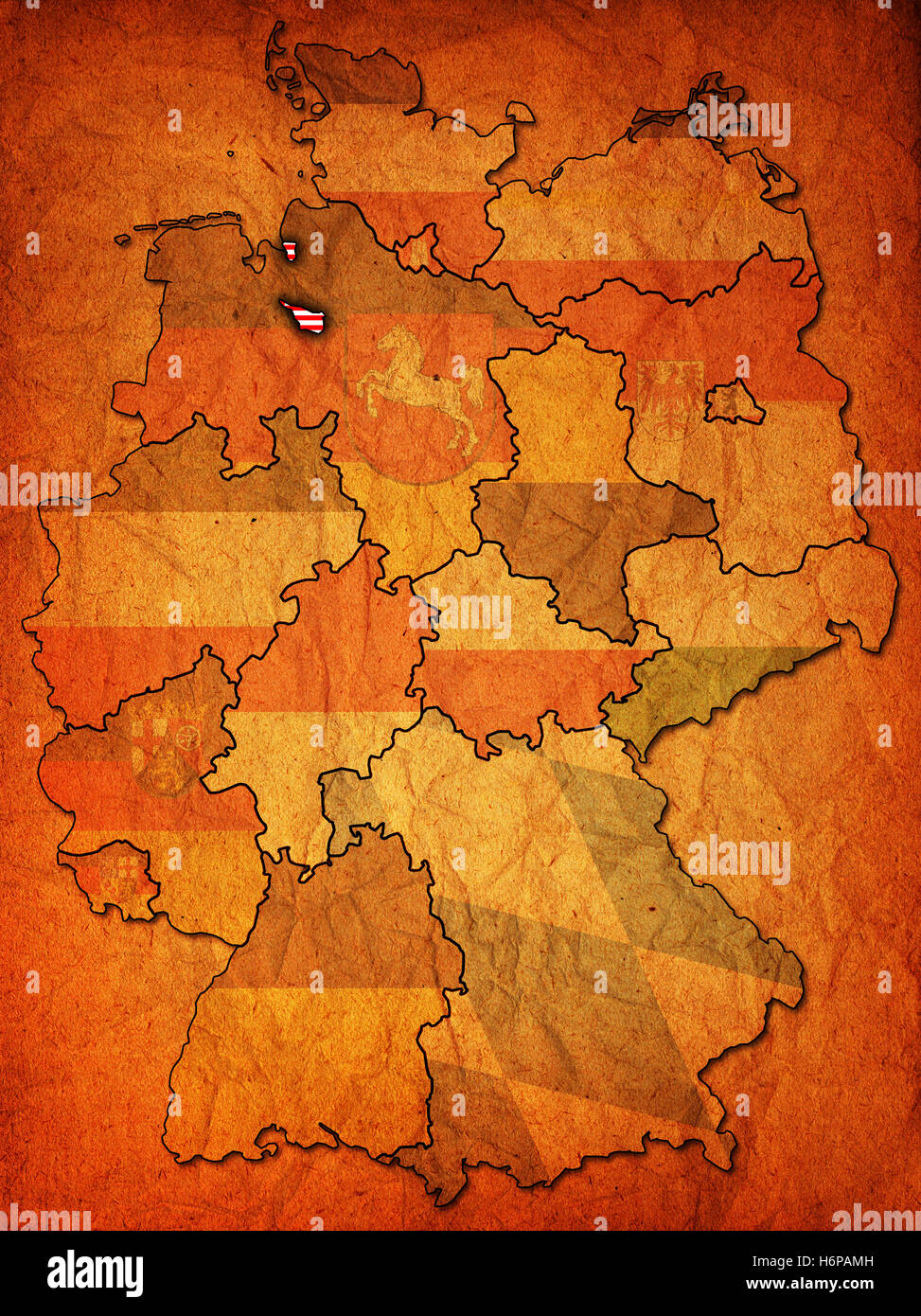 political colour vintage germany german federal republic flag rust ...