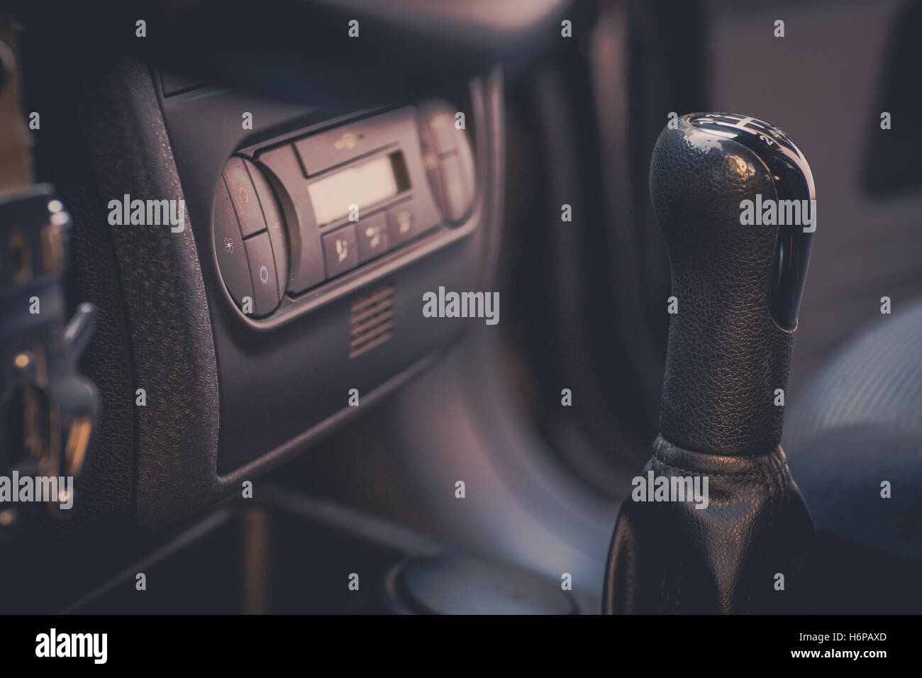 Close up shot of a car's gear shifter Stock Photo - Alamy