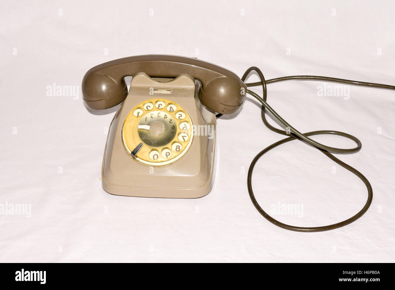 Vintage Old Wheel Telephone Stock Photo - Alamy