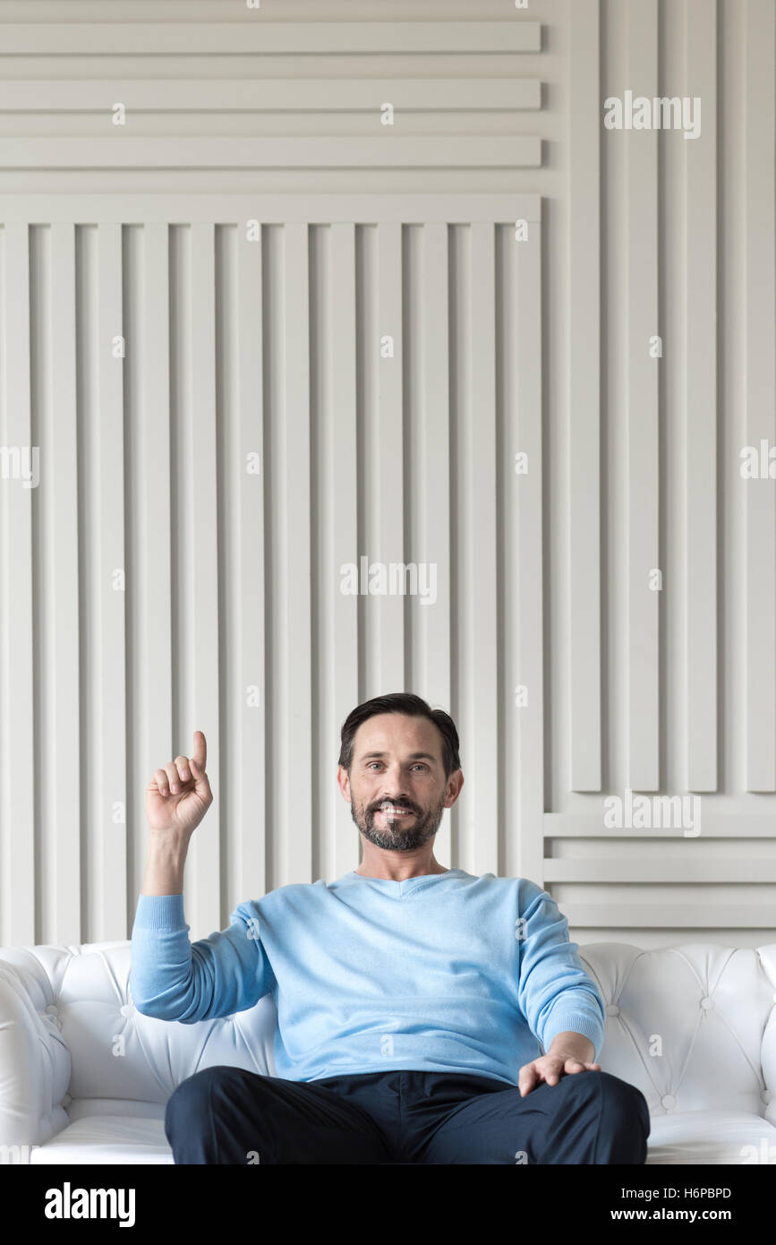 Intelligent handsome man having an idea Stock Photo - Alamy