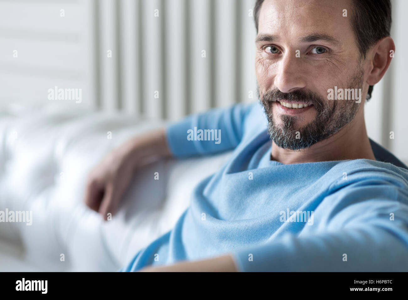 Positive happy man smiling Stock Photo - Alamy