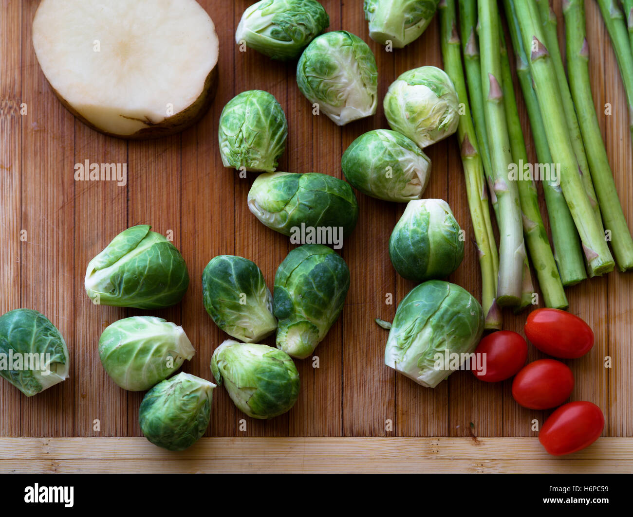 close up view of nice fresh vegetables is being fried Stock Photo - Alamy