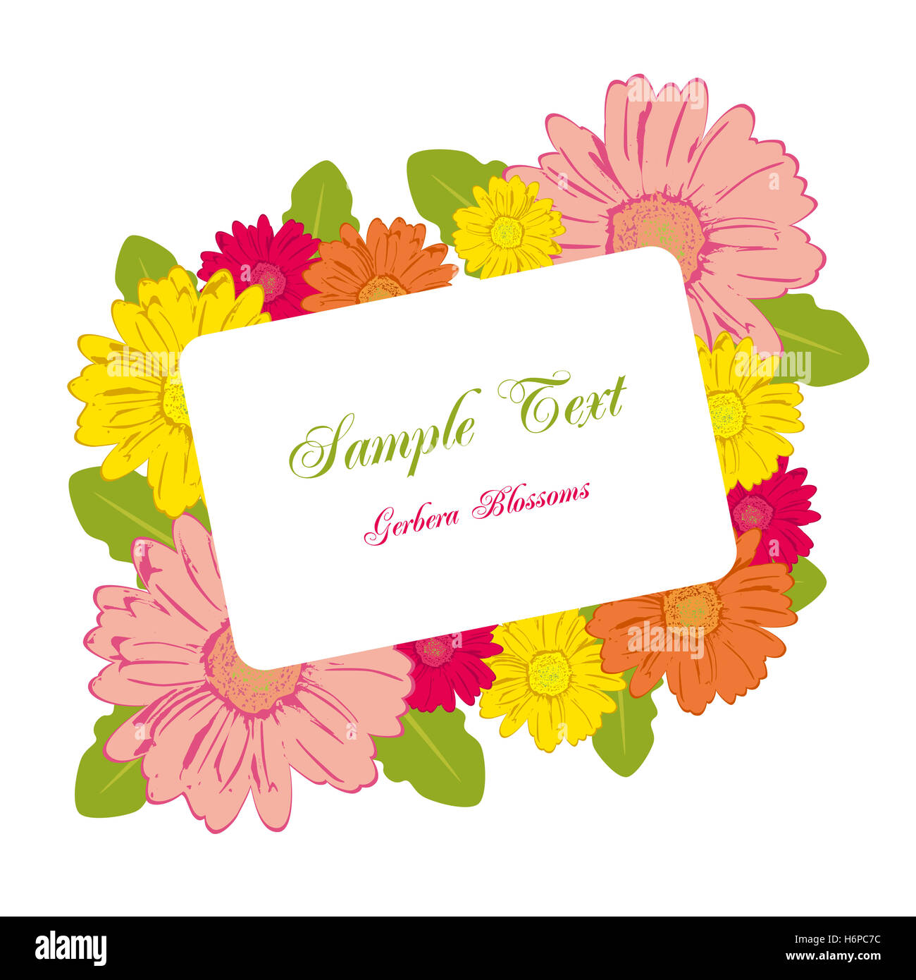 Flower frame space copy Cut Out Stock Images & Pictures - Alamy