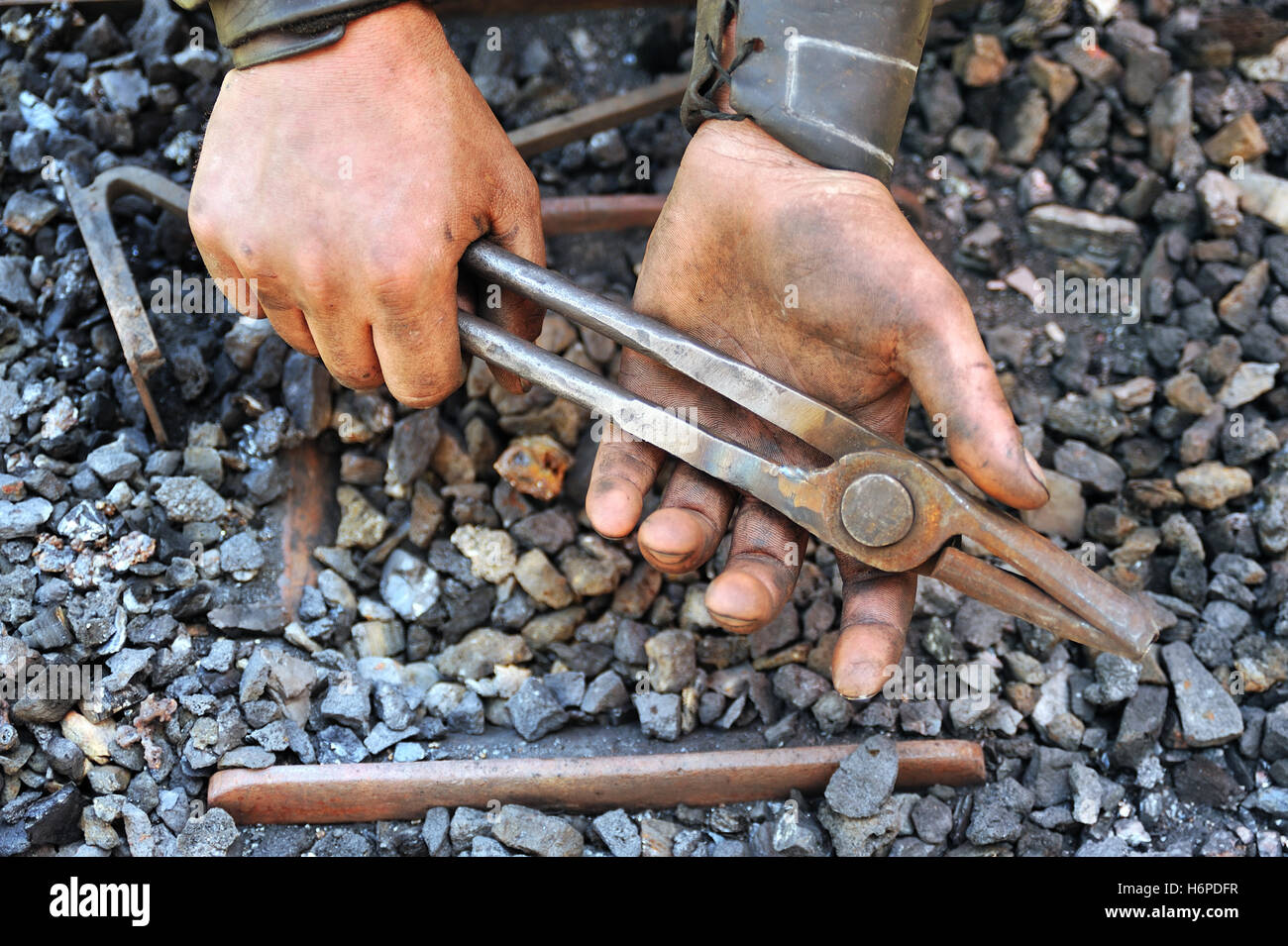 Blacksmith Hands High Resolution Stock Photography and Images - Alamy