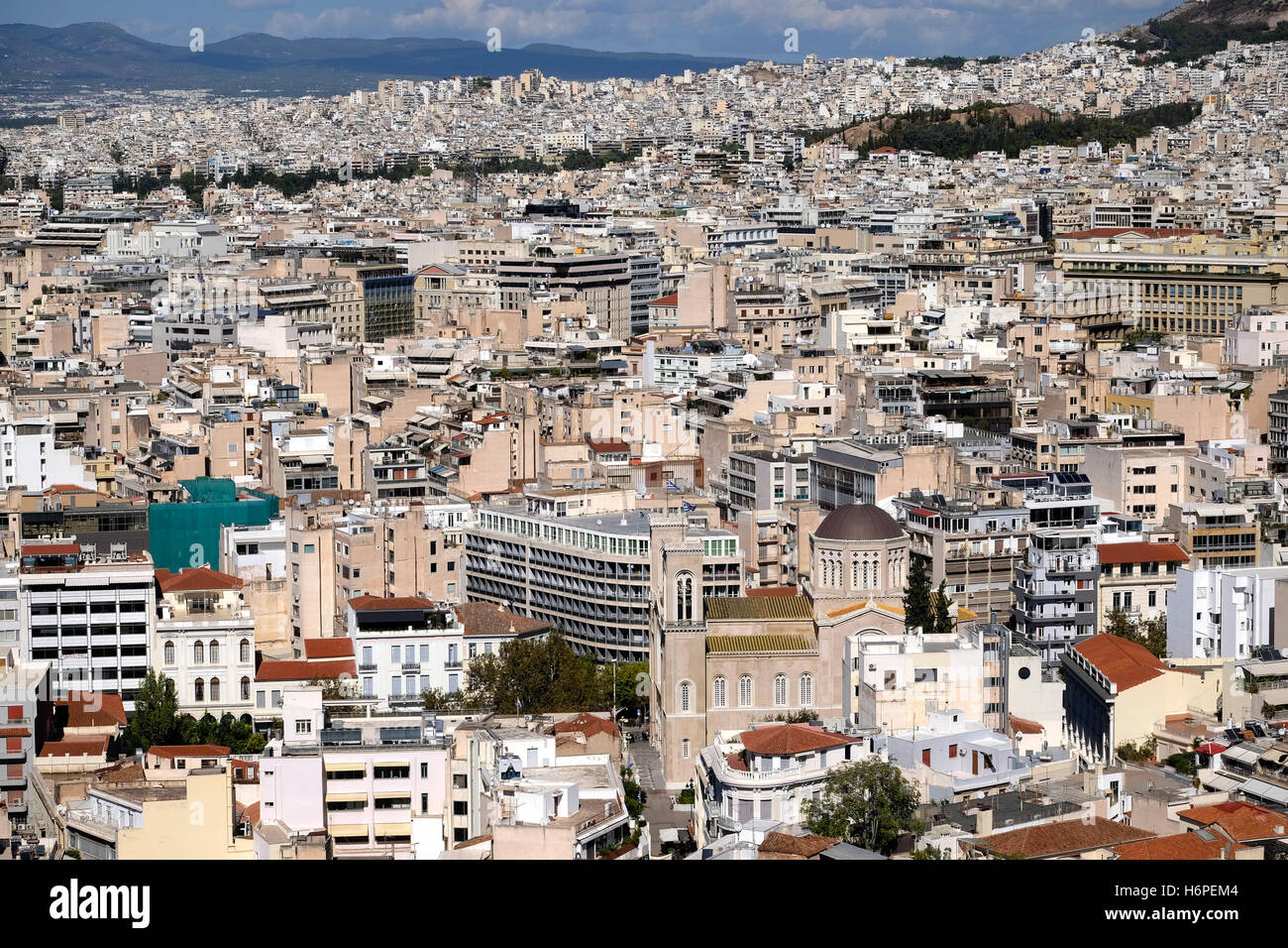 the city of Athens, Greece seen from above Stock Photo - Alamy