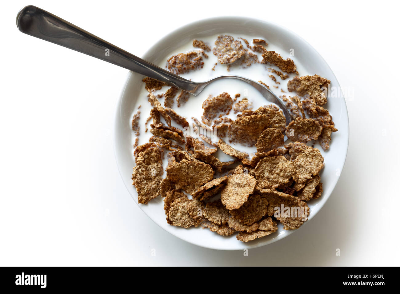 Cereal Bowl With Spoon And Milk