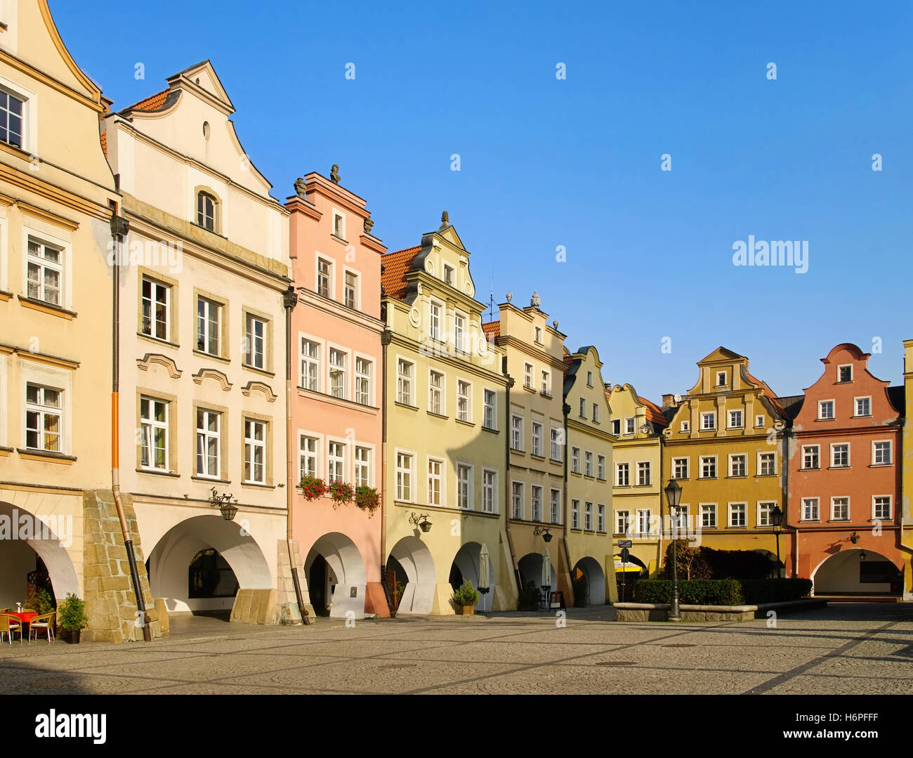 city town poland arcade silesia house building detail houses city town ...