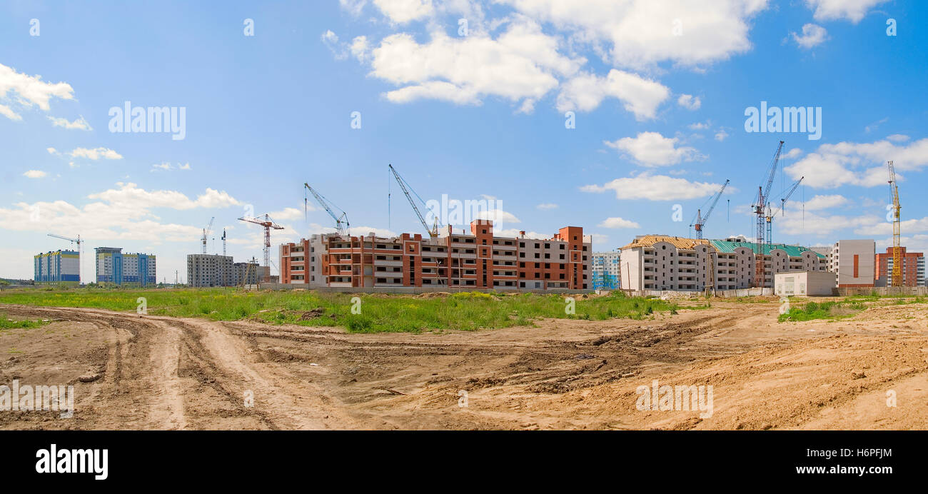 blue house building tower office build buildings big large enormous ...