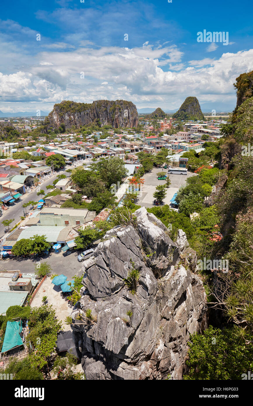 Elevated view of The Marble Mountains. Da Nang, Vietnam Stock Photo - Alamy