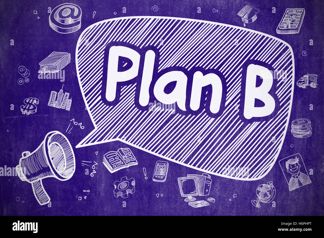 Plan a or plan b on chalkboard plan hi-res stock photography and images ...