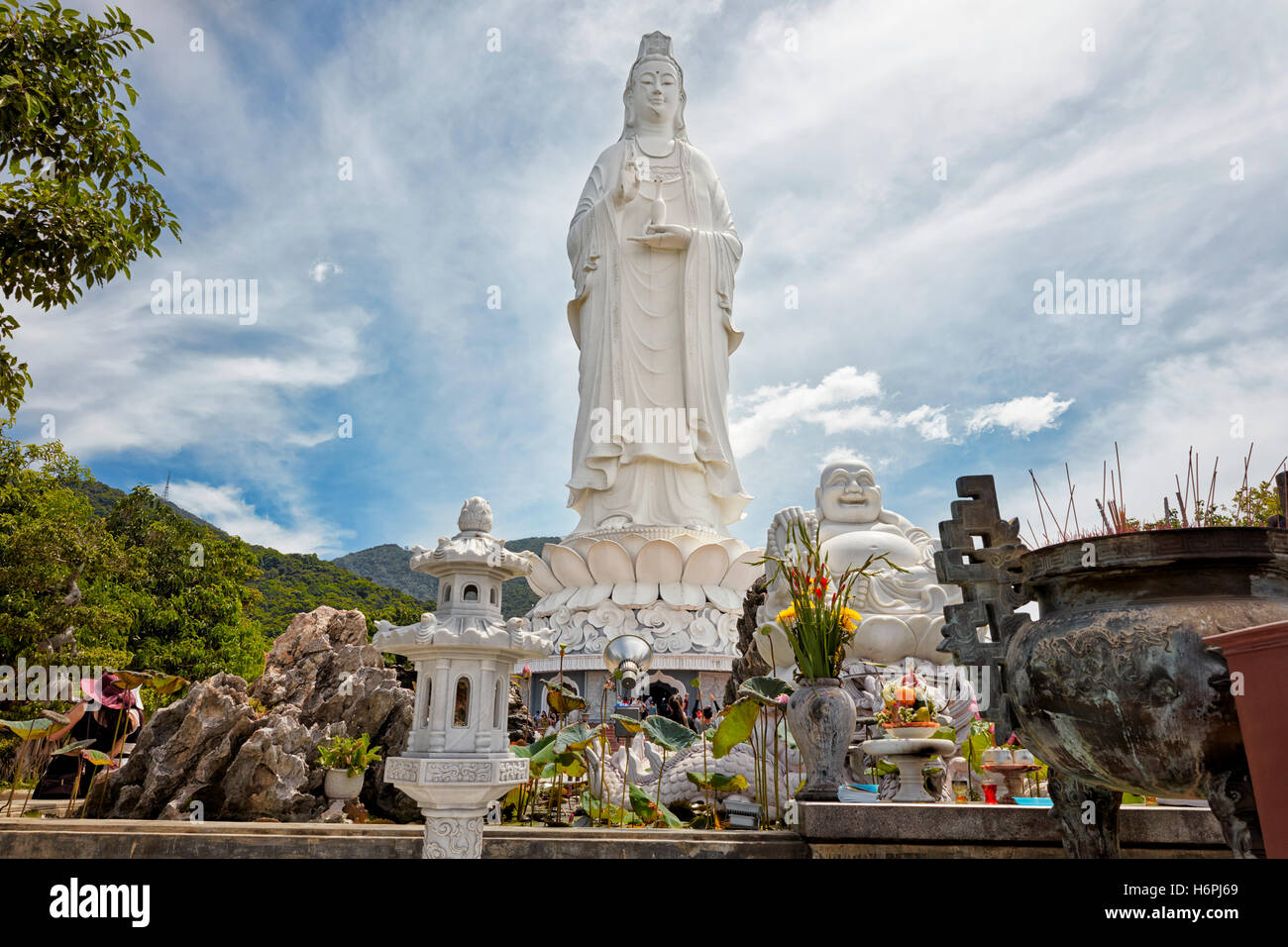 Big Lady Buddha statue on the Son Tra Peninsula. Da Nang, Vietnam Stock ...