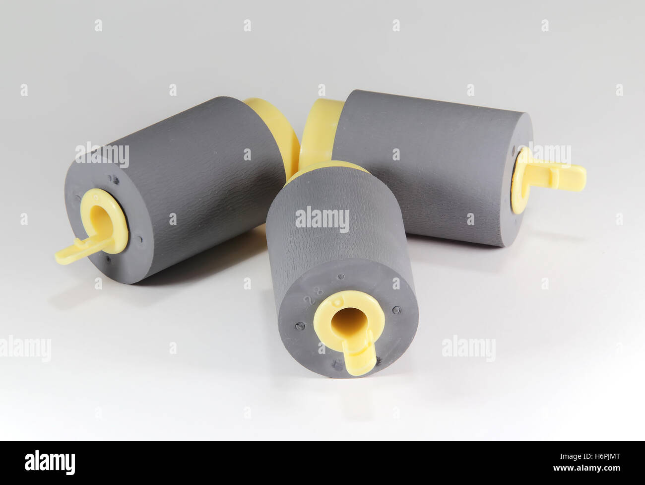 Rubber Feed Roll Isolated on White Background Stock Photo - Alamy