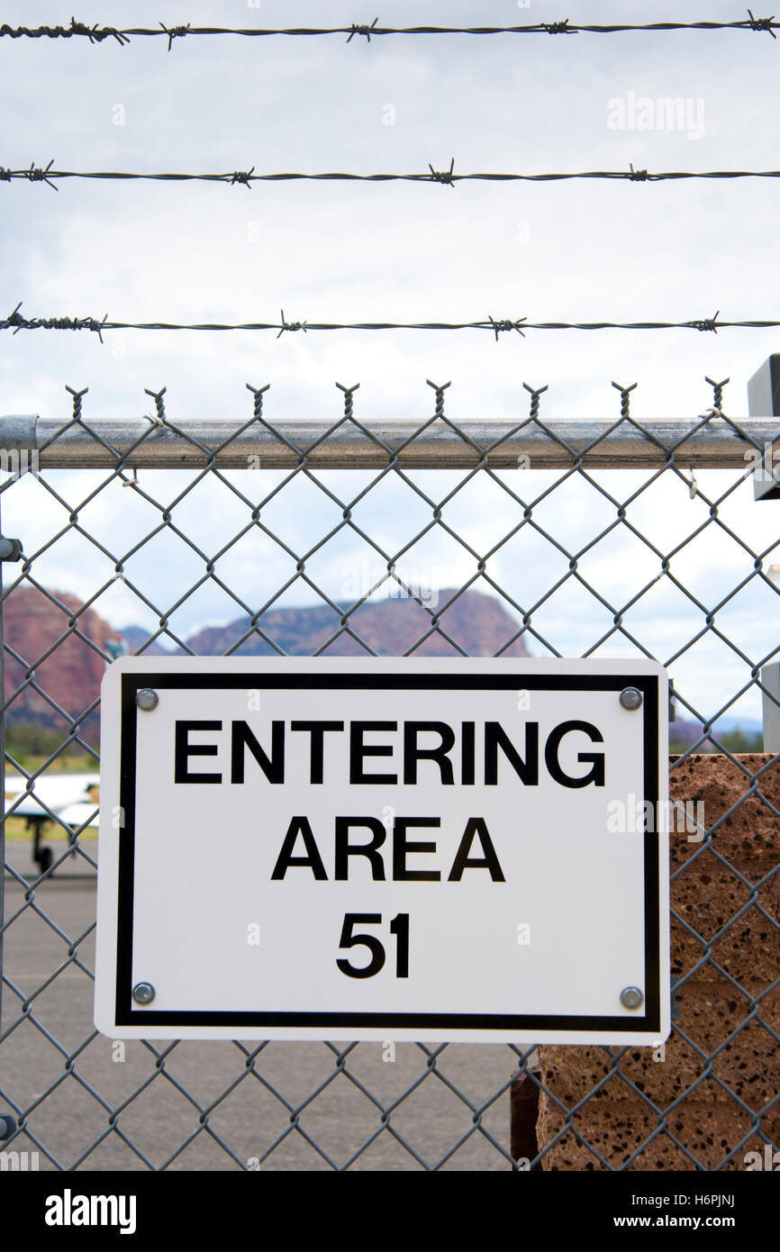 Area 51 warning sign hi-res stock photography and images - Alamy