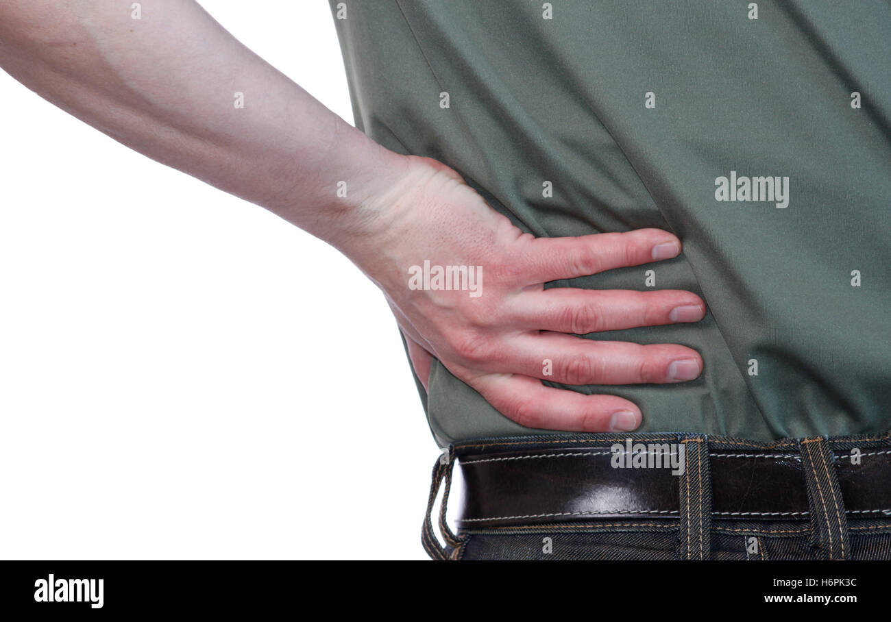 man with back pain Stock Photo - Alamy