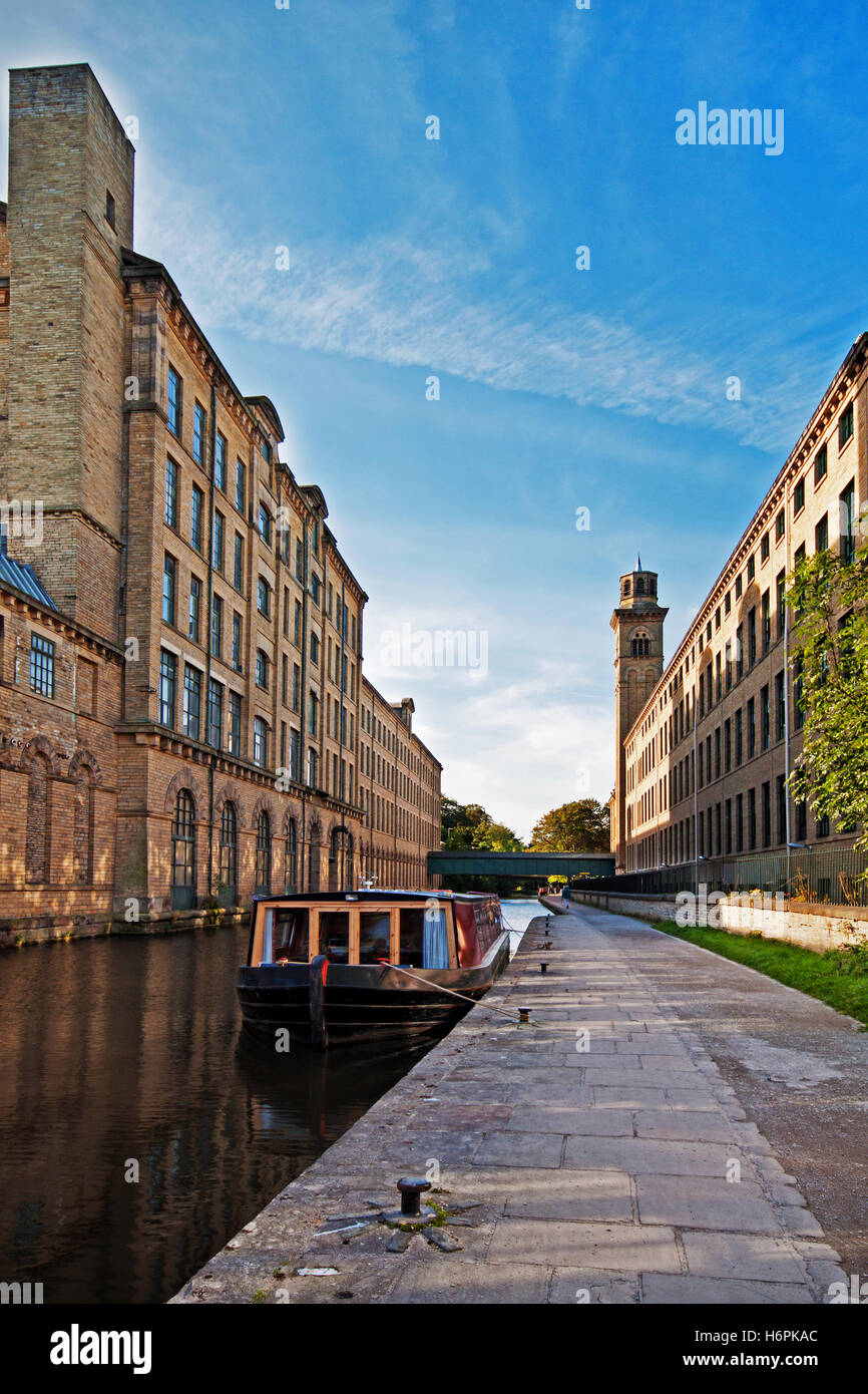 Historic Saltaire in portrait Stock Photo - Alamy