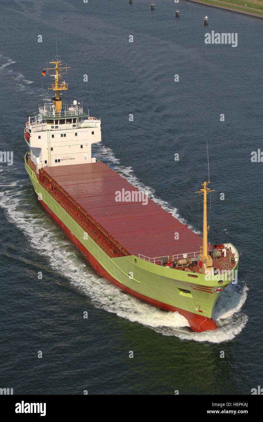 aerial perspective navigation freighter export cargo ship goods ...