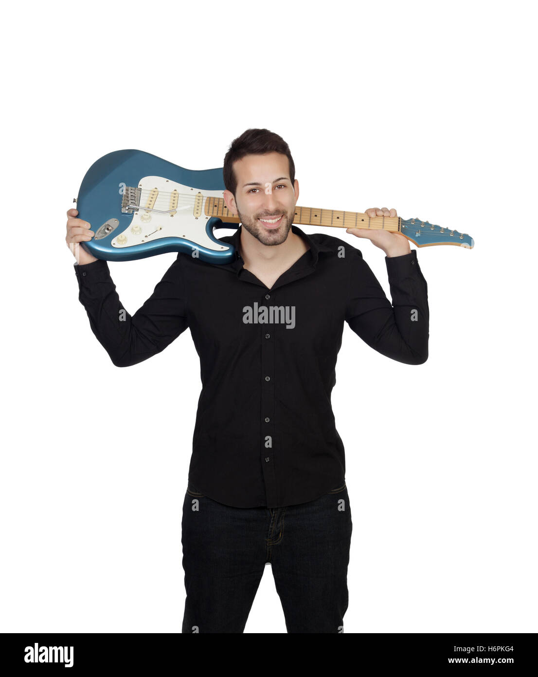 Young man guitar isolated over hi-res stock photography and images - Alamy