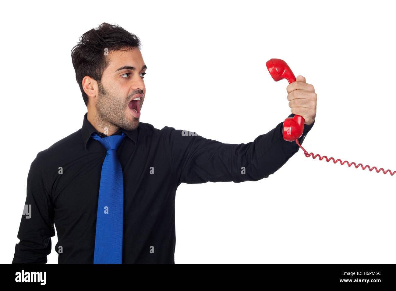 Angry manager phone Cut Out Stock Images & Pictures - Alamy
