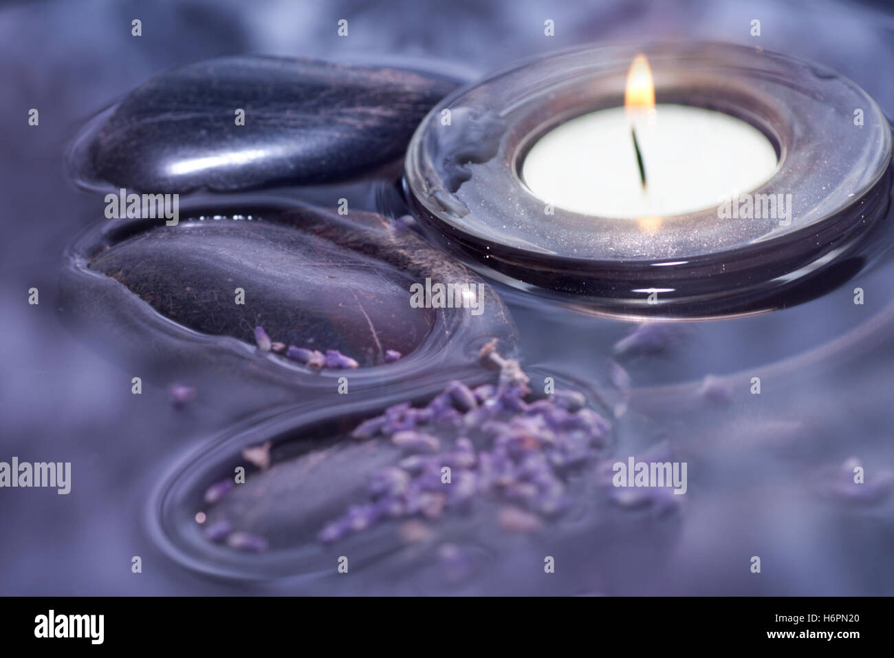 luxury with lavender bath water Stock Photo - Alamy