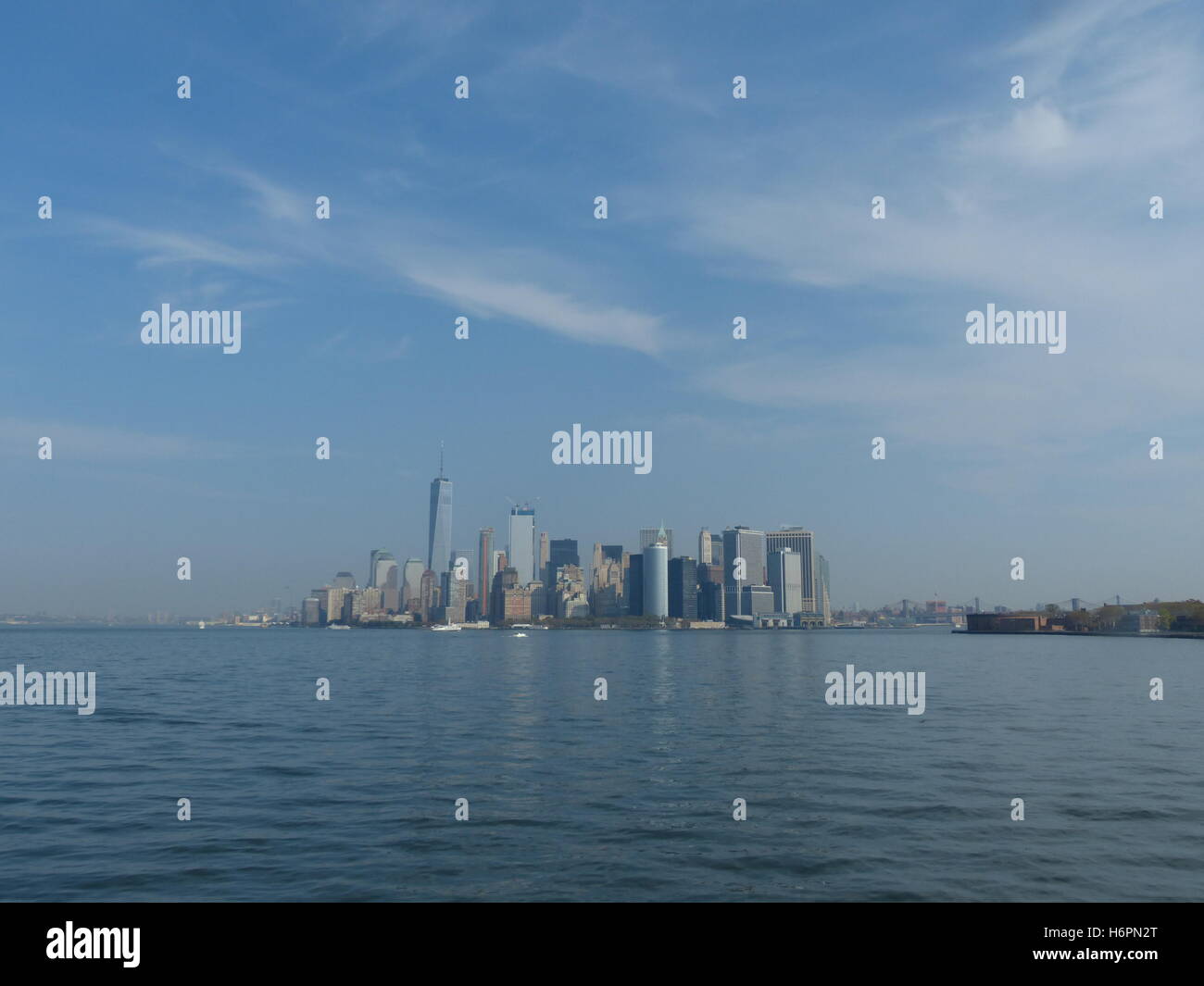 Lower manhattan from the staten island ferry hi-res stock photography ...