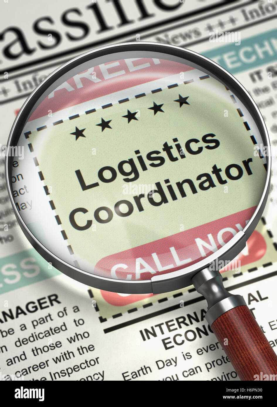 Logistics Coordinator Job Vacancy. 3D Stock Photo - Alamy