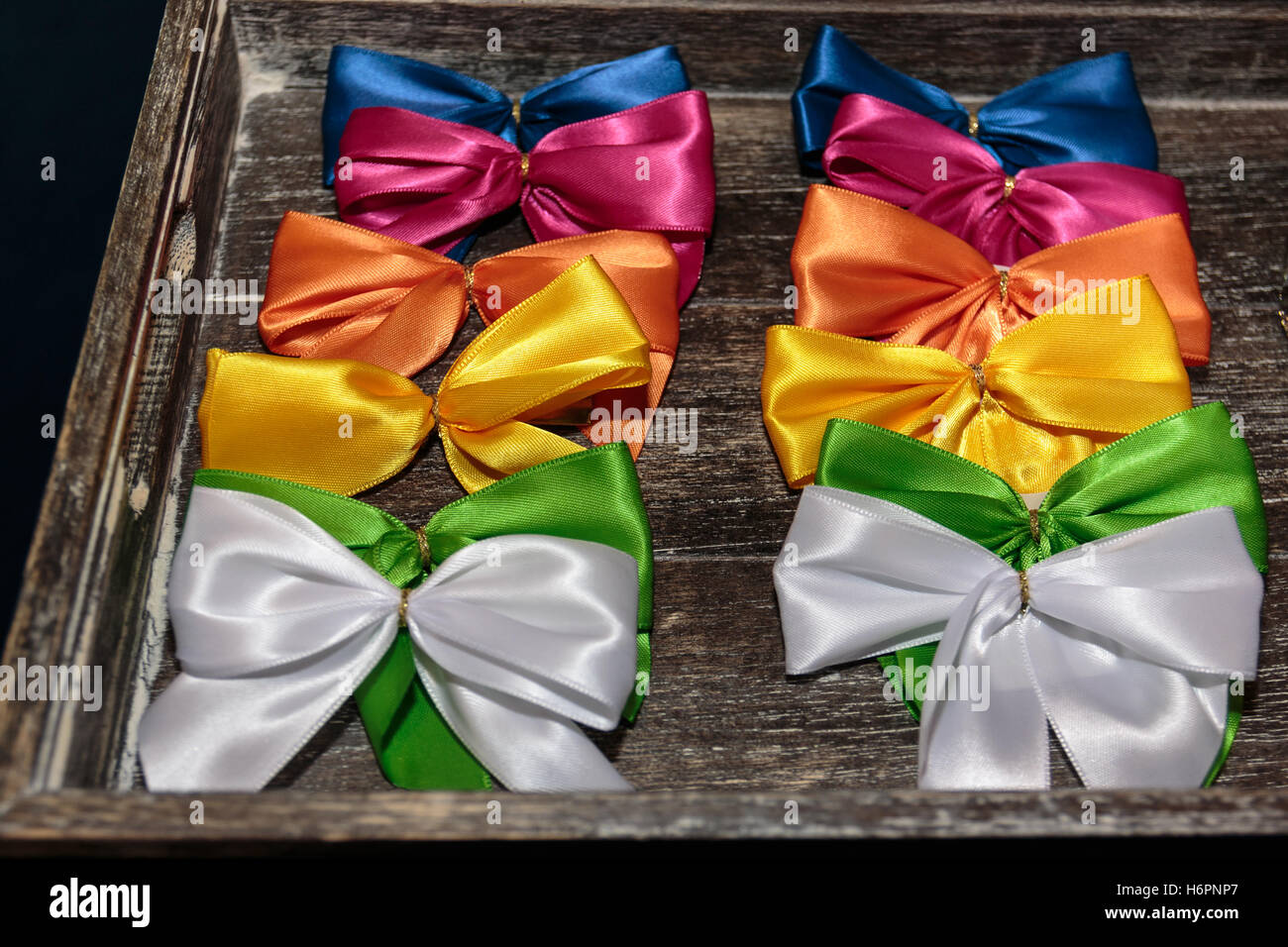 Collection Set of Colorful Ribbon Bows Stock Photo - Alamy