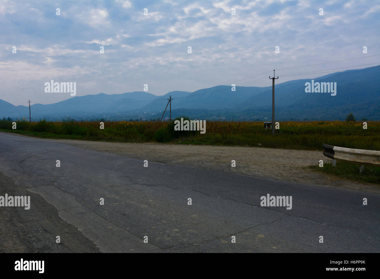 Landscape rural mountainous area in western Ukraine Stock Photo - Alamy