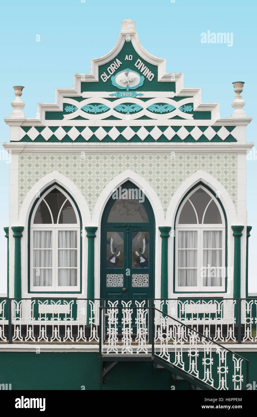 Traditional azores chapel. Imperio do Espiritu Santo. Terceira ...