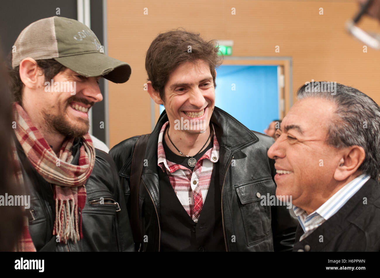 Brazilian Comic artists Gabriel Ba, Fabio Moon, Mauricio de Sousa (l to ...