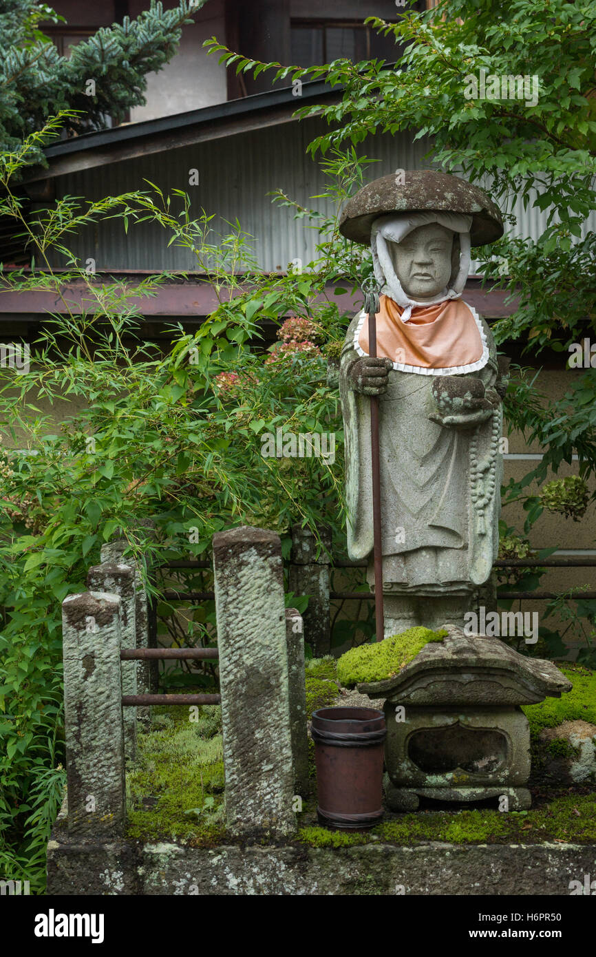 Bodhisattva statue in garden of Hikakokubun-ji Buddhist Temple Stock ...