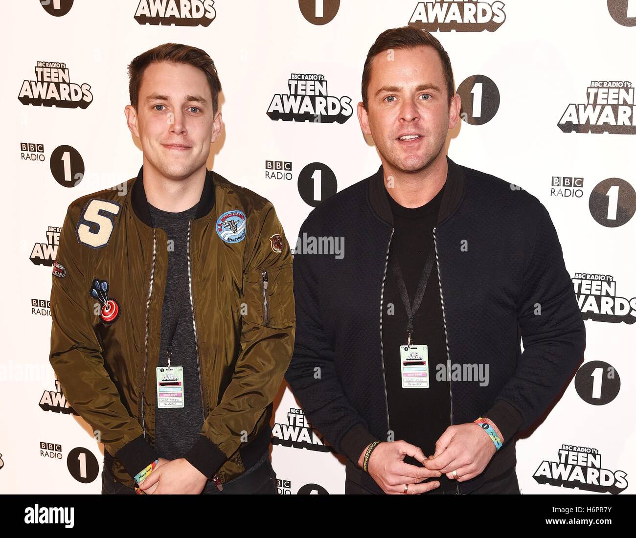 London. UK. Scott Mills and Chris Stark at The BBC Radio 1's Teen ...
