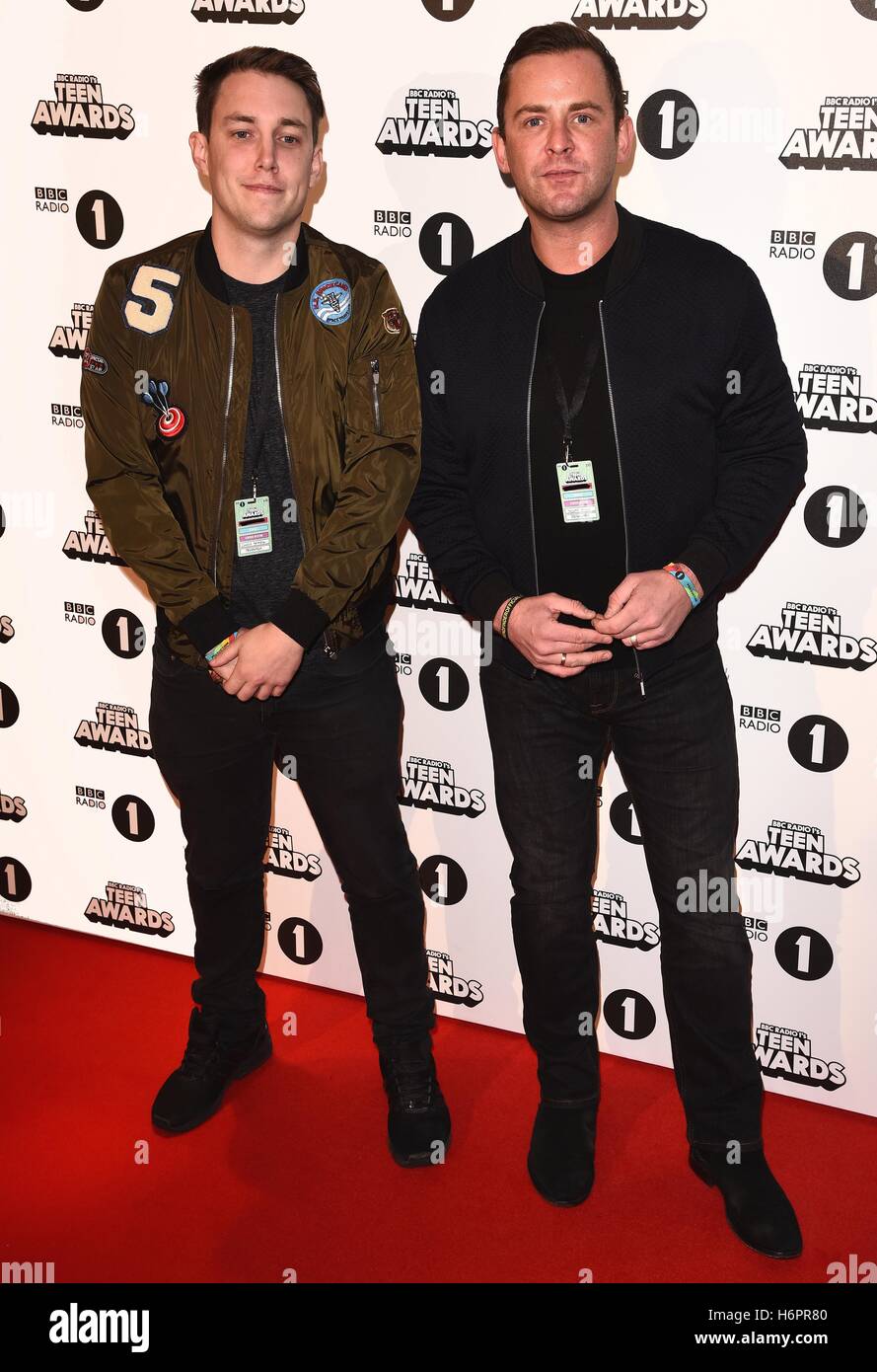 London. UK. Scott Mills and Chris Stark at The BBC Radio 1's Teen ...
