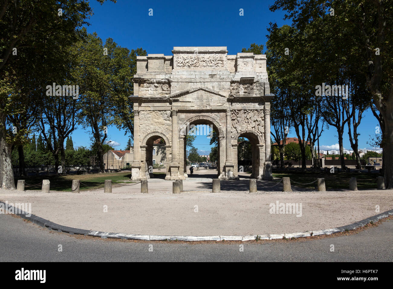 The Triumphal Arch of Orange in the town of Orange, Vaucluse, southeast ...